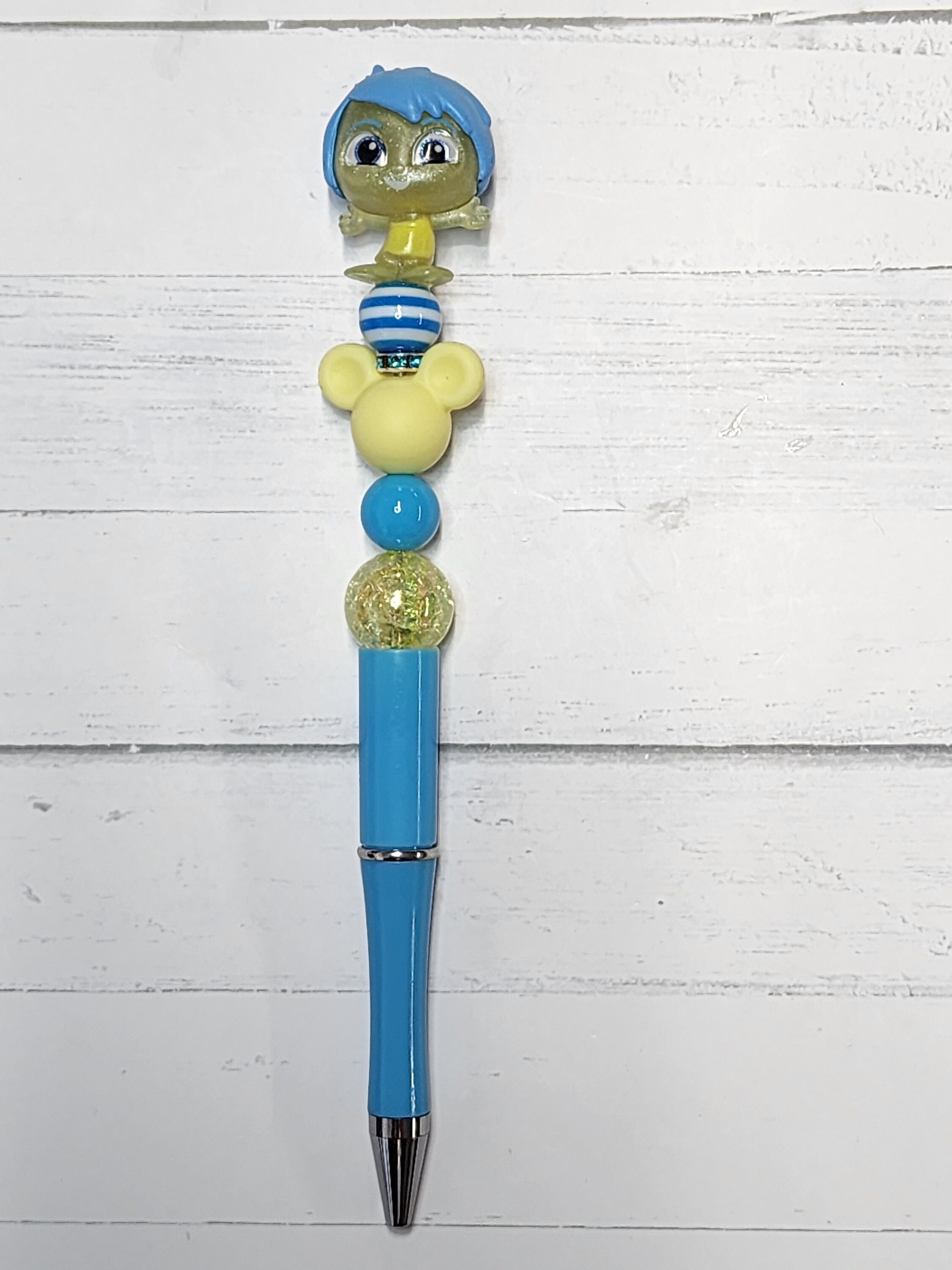 Inside Out Inspired Doorable Pen, Joy, Anger, Fear, Disgust, Beaded ...