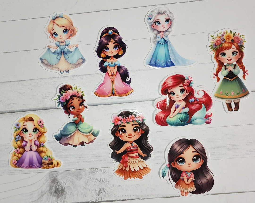 Princess Stickers, Frozen Stickers, Little Mermaid Stickers, Moana ...