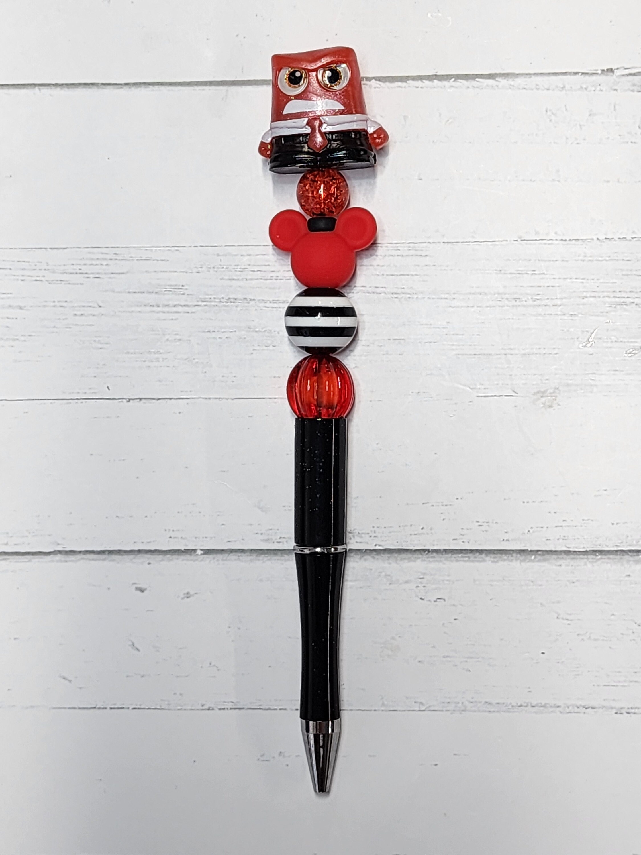 Inside Out Inspired Doorable Pen, Joy, Anger, Fear, Disgust, Beaded ...