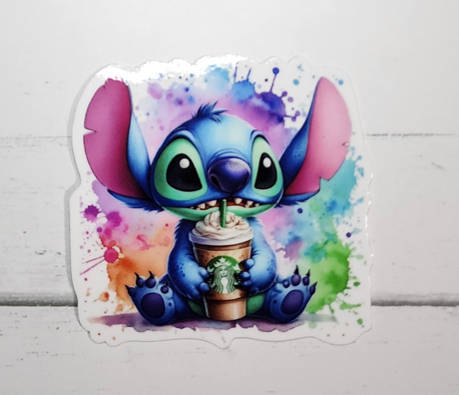 Stitch Sticker, Stitch and Starbucks Sticker, Starbucks, Stitch and ...