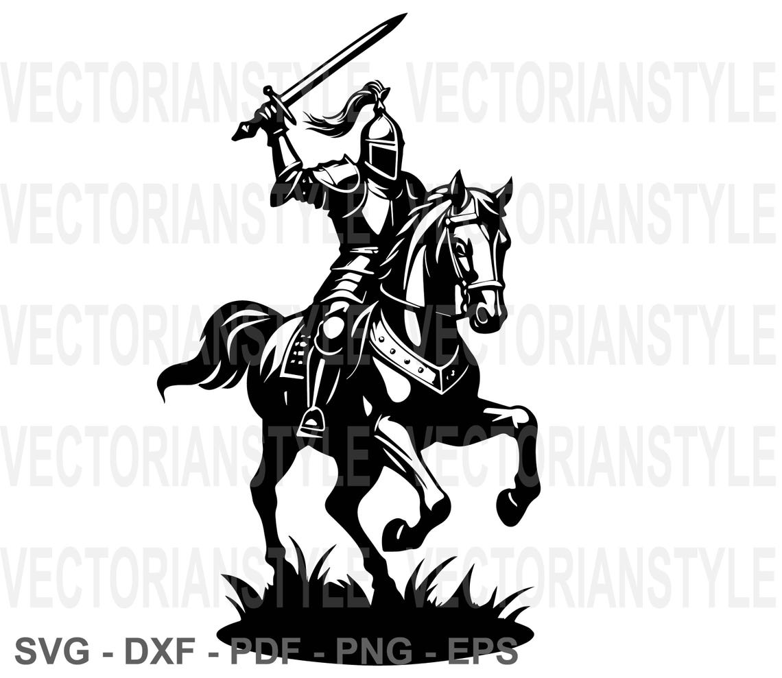 INSTANT Download. Knight Svg, Dxf, Png, Pdf, Eps Files for Cutting ...