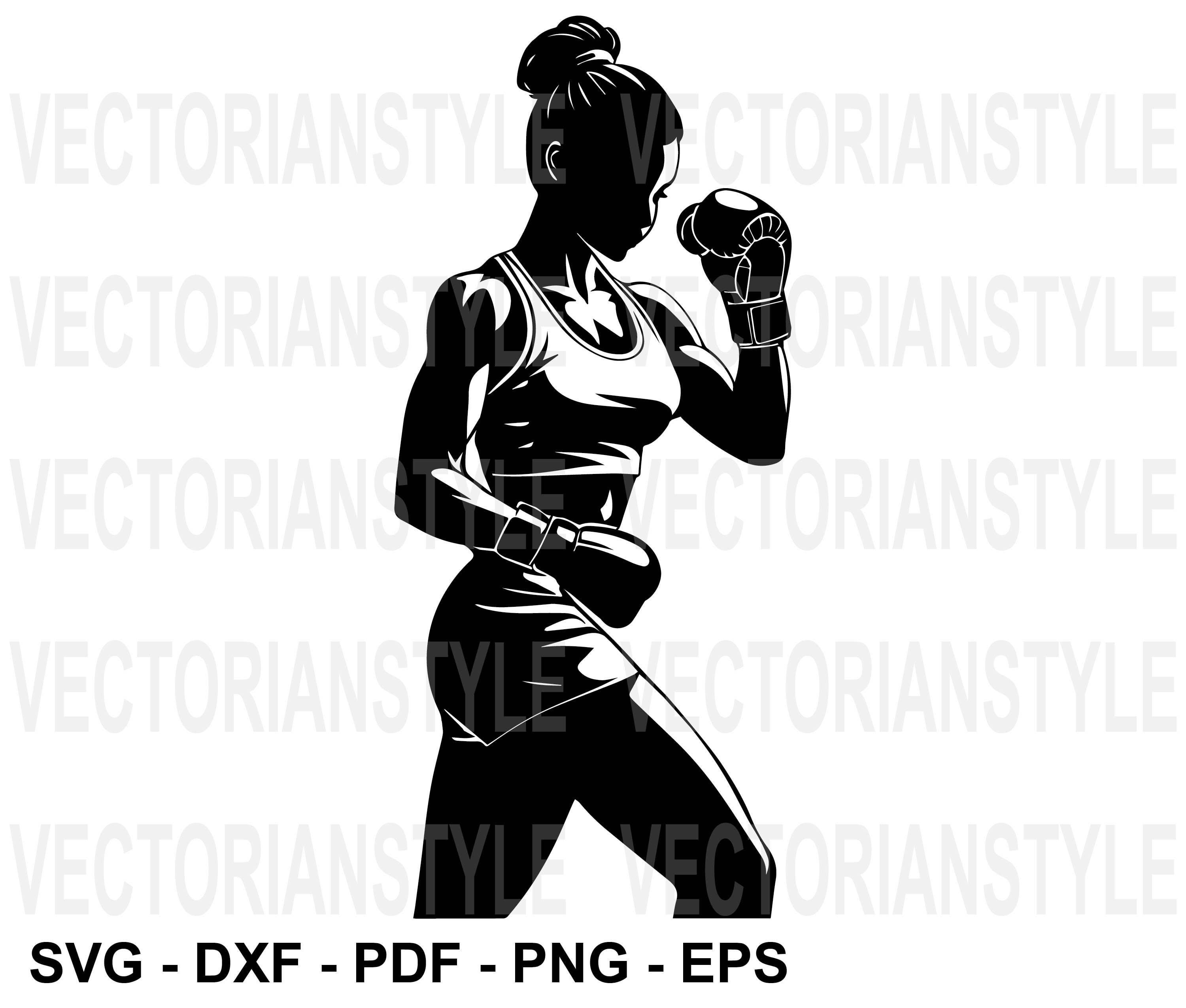 INSTANT Download. Boxer Girl Svg, Dxf Cut Files and Clip Art. - Etsy