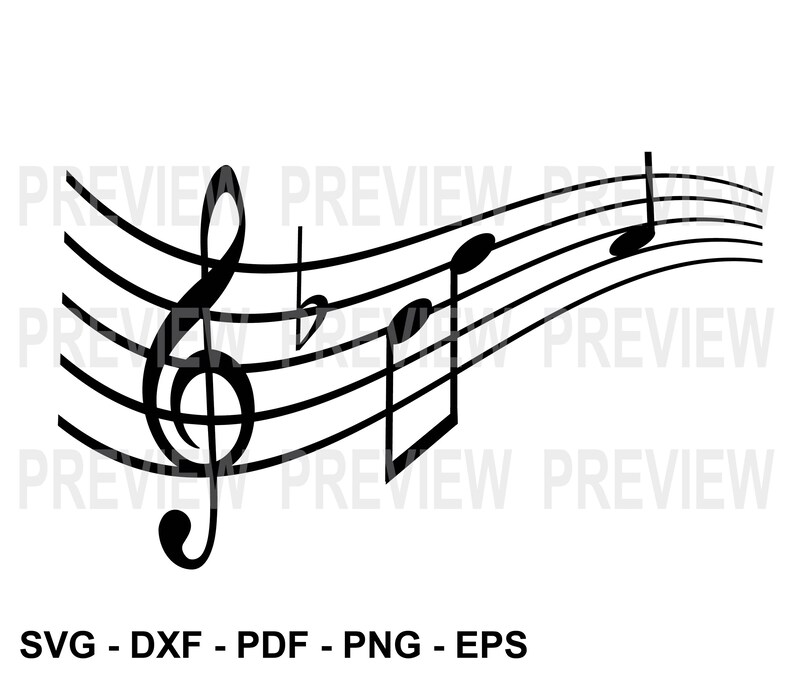 INSTANT Download. Musical Notation Svg, Dxf Cut Files and Clip Art. - Etsy
