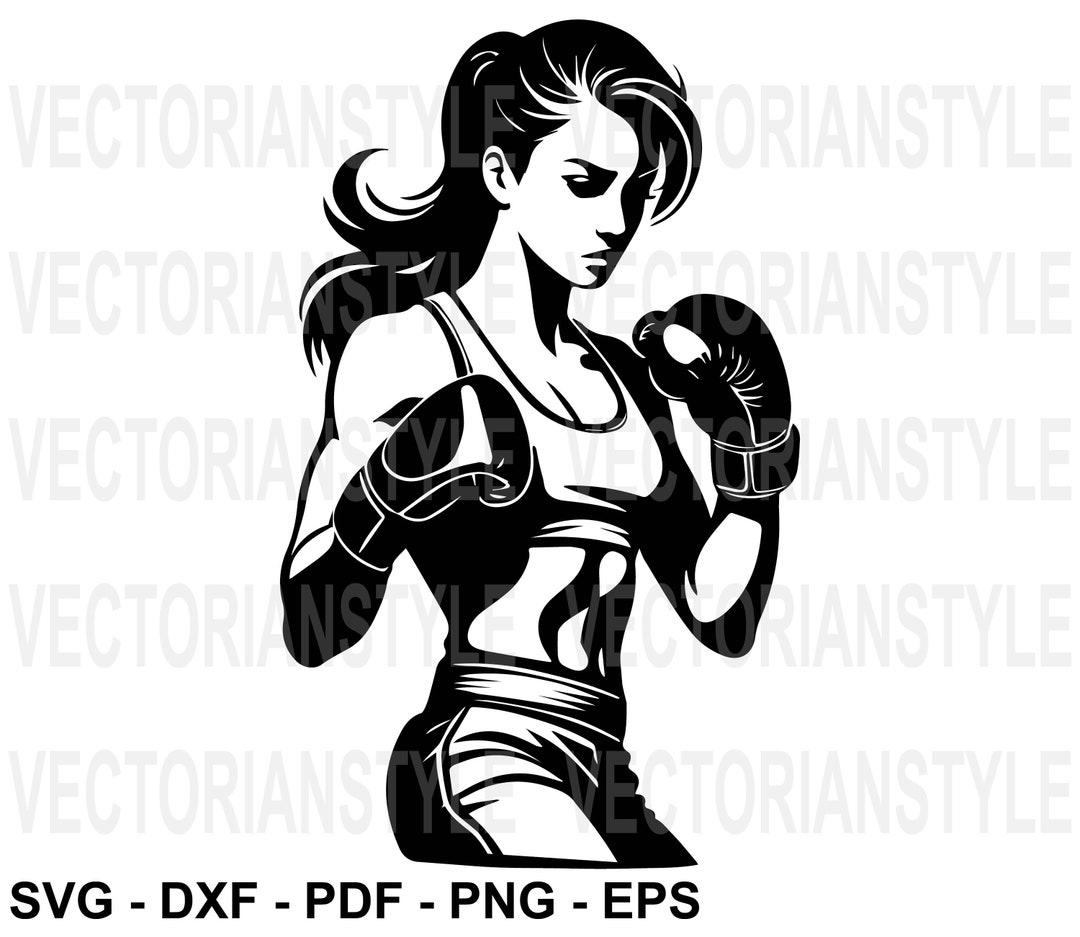 INSTANT Download. Boxer Girl Svg, Dxf Cut Files and Clip Art. - Etsy