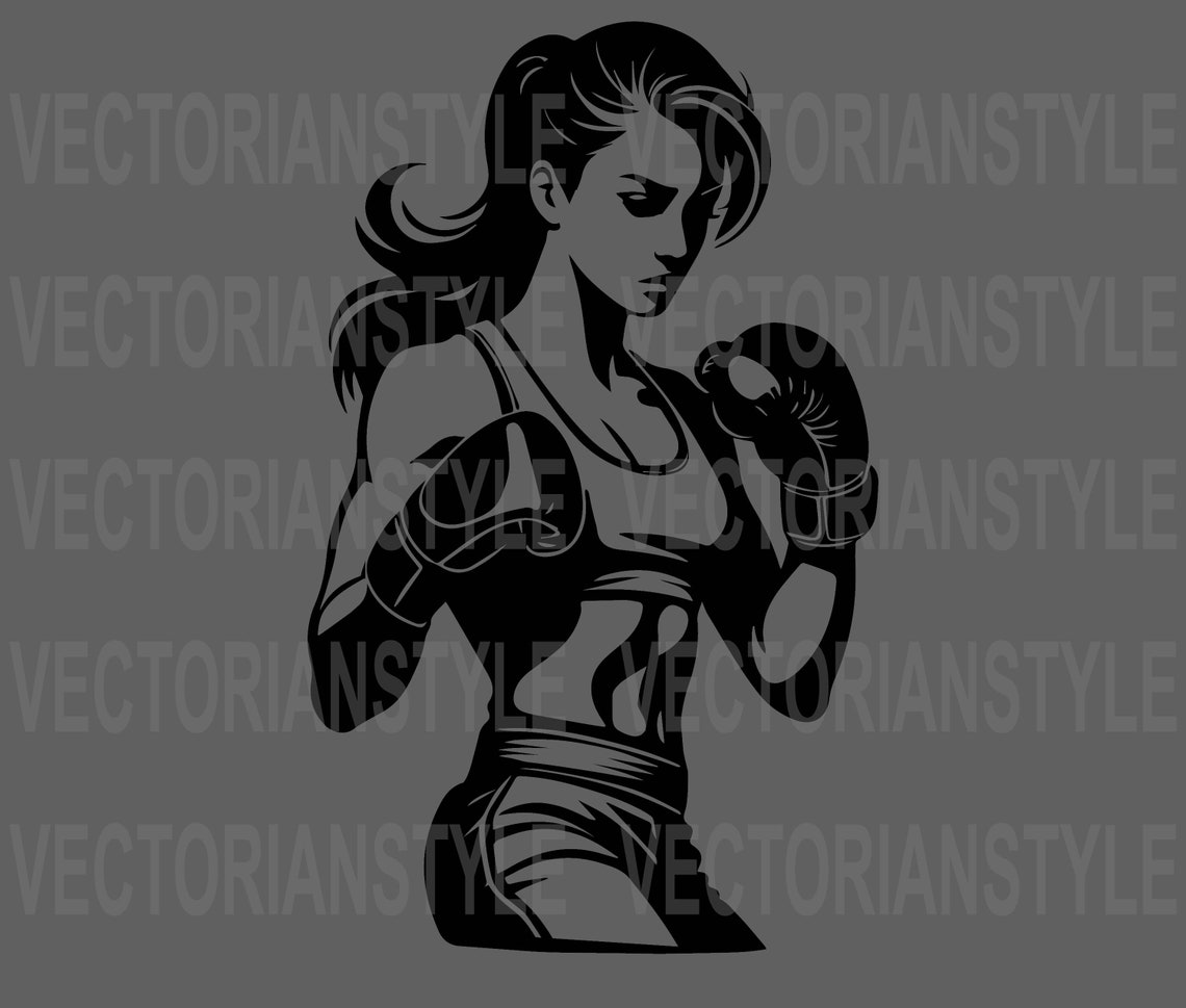 INSTANT Download. Boxer Girl Svg, Dxf Cut Files and Clip Art. - Etsy