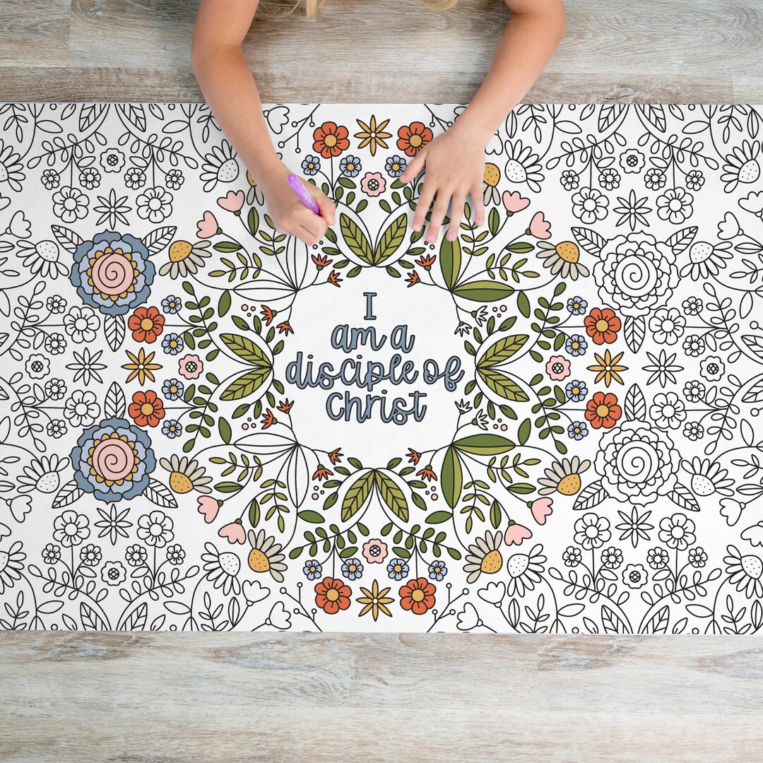 Giant Disciple of Christ Religious Color Poster or Paper Color Table ...