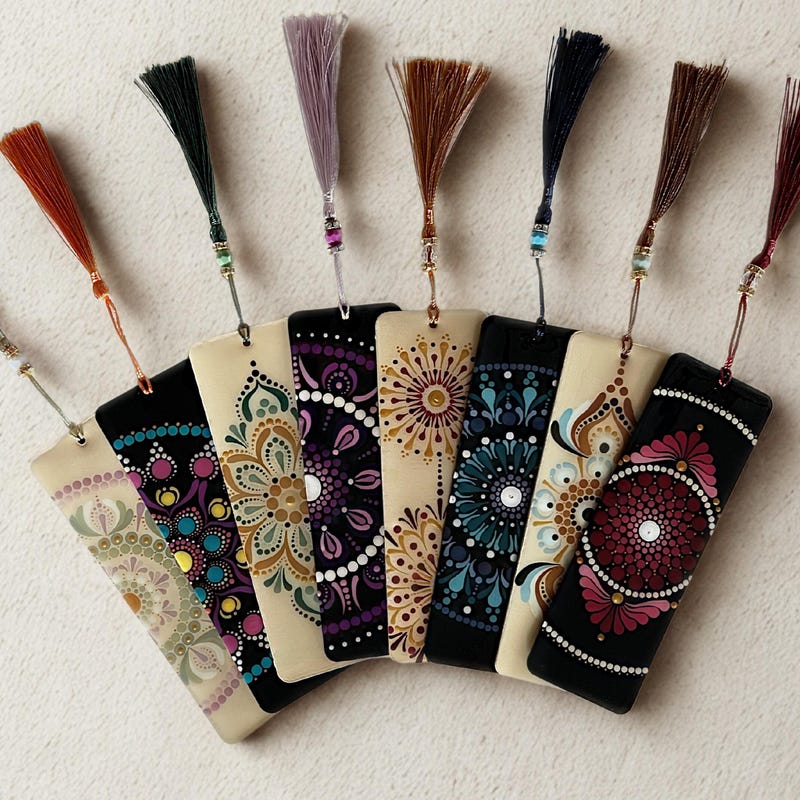 Mandala Wooden Bookmarks - Etsy