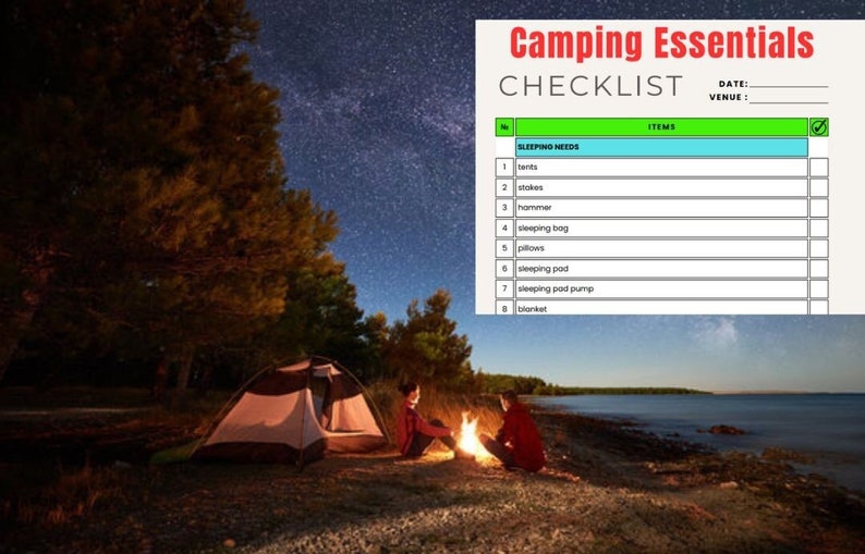 A MUST HAVE Camping Essentials Checklist - Etsy