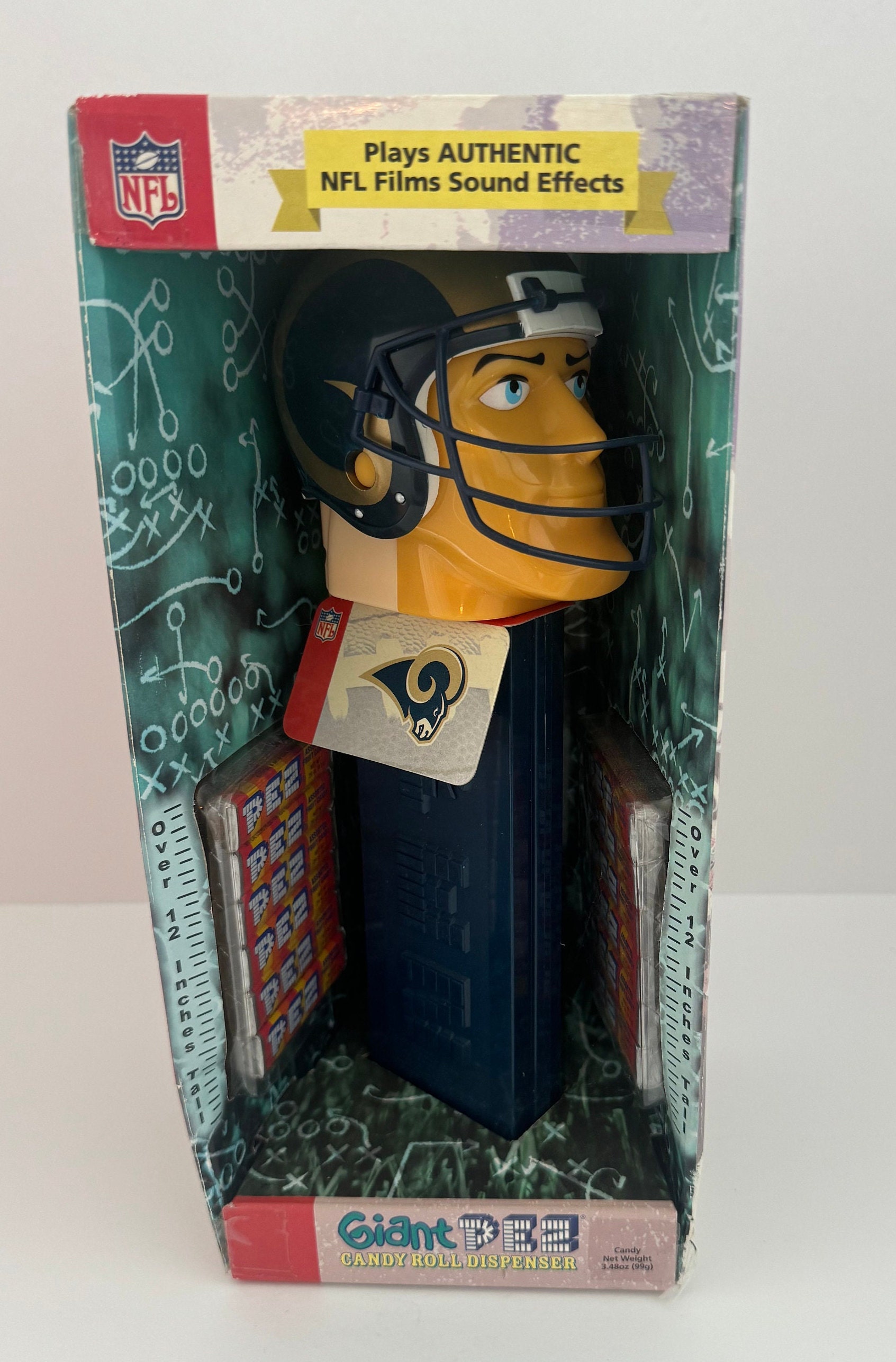 Rams Giant PEZ Candy Roll Dispenser Plays Authentic NFL Sound Effects ...