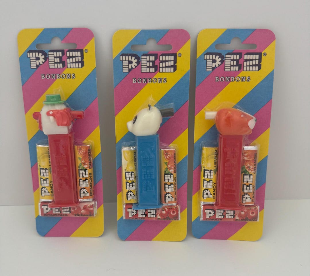 PEZ Set of 3 Bonbons Merry Music Maker Whistle Dispensers and Candy - Etsy