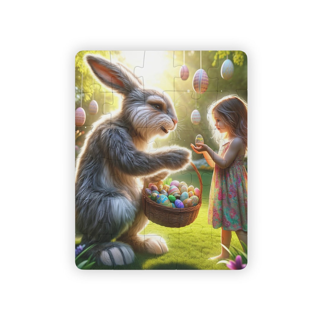 Enchanted Easter Bunny Puzzle, Girl - Ages 3-9 - Etsy