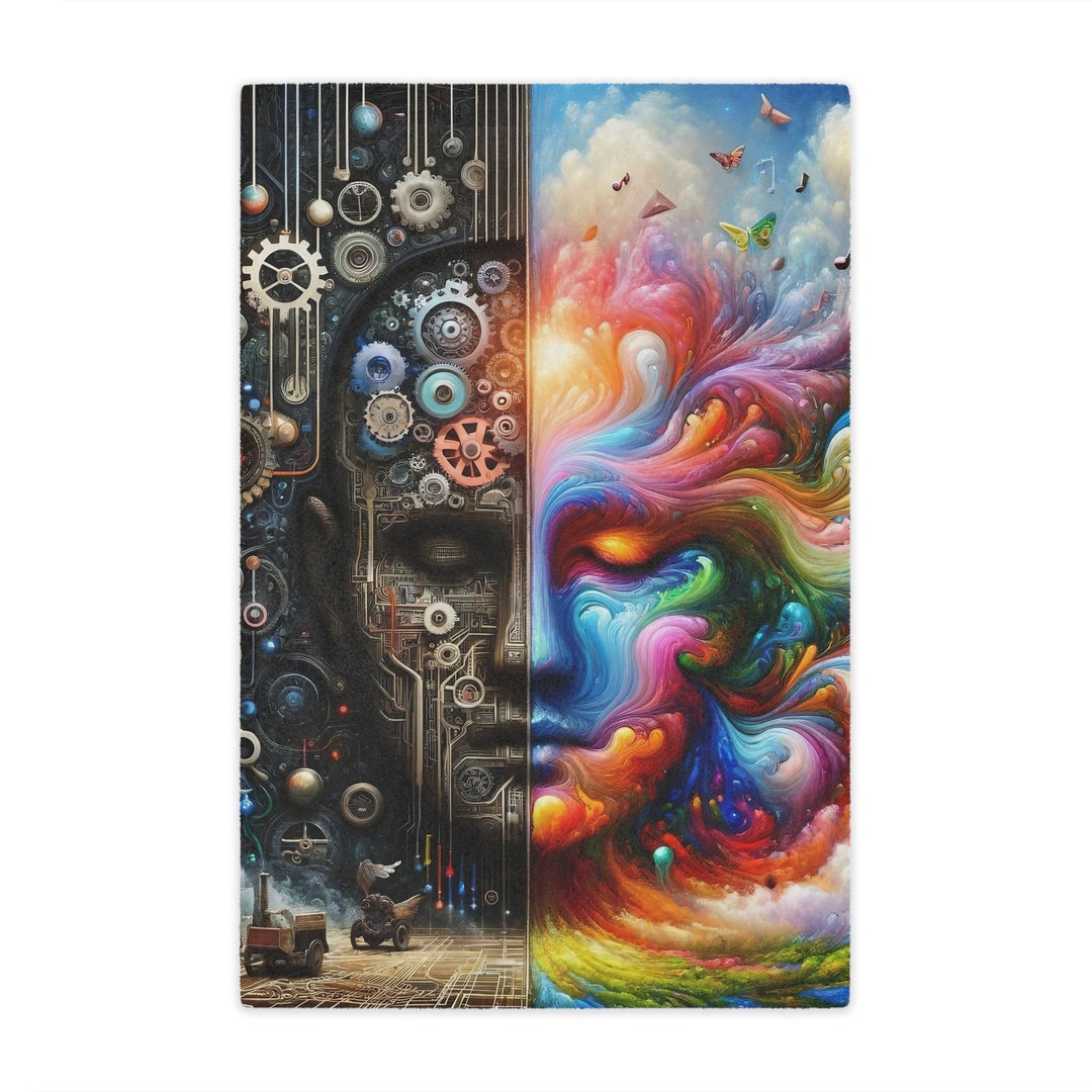 Left Brain, Right Brain Blanket - Etsy