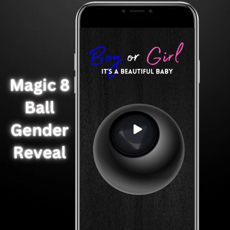 Magic 8 Ball Digital Pregnancy Announcement | Video Baby Announcement ...