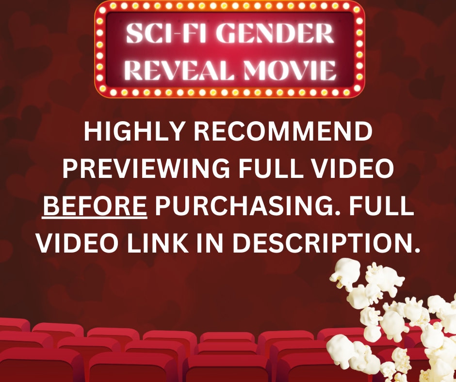 Gender Reveal Video Announcement Gender Reveal Movie Party Gender ...