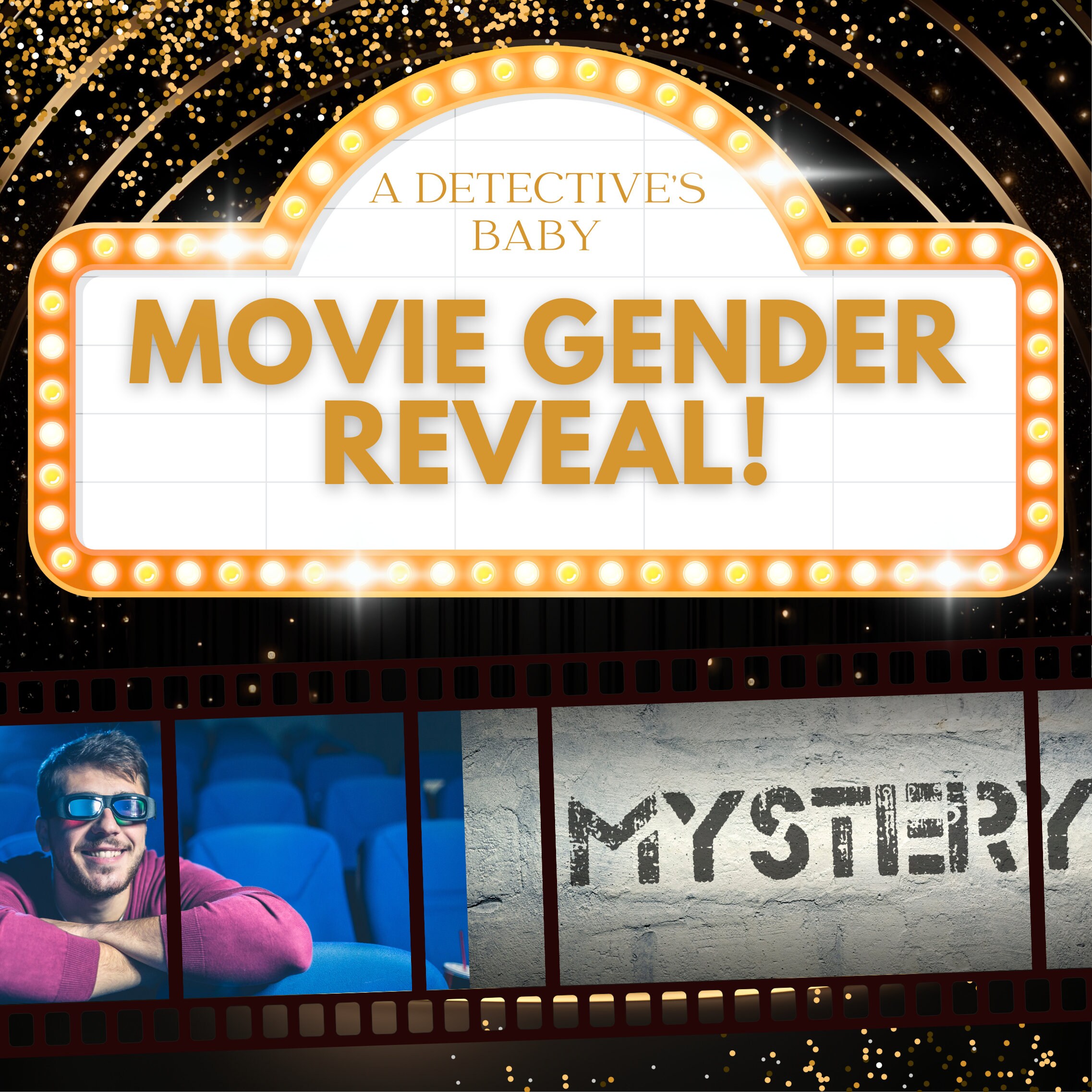 Gender Reveal Video Announcement gender Reveal Movie Party Gender ...