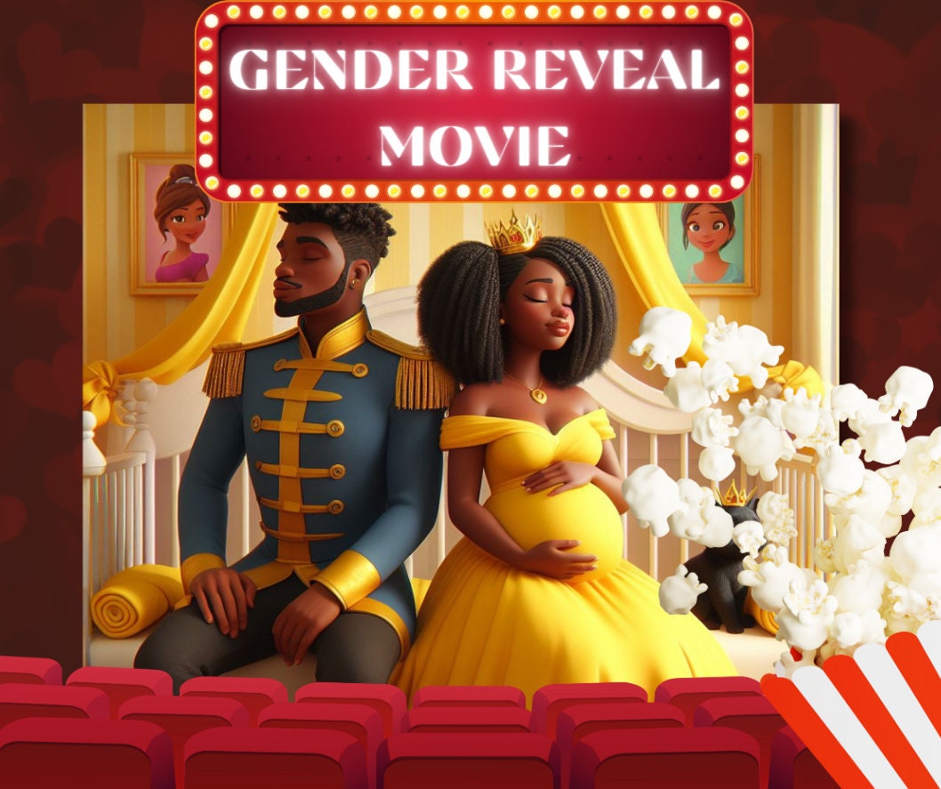 Gender Reveal Video Announcement Gender Reveal Movie Party Gender ...