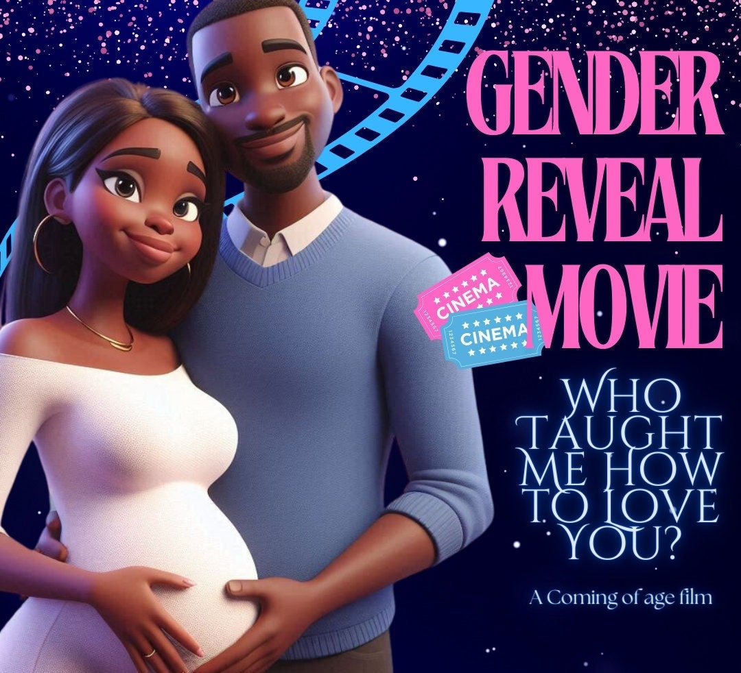 Gender Reveal Video Announcement Gender Reveal Movie Party Gender ...