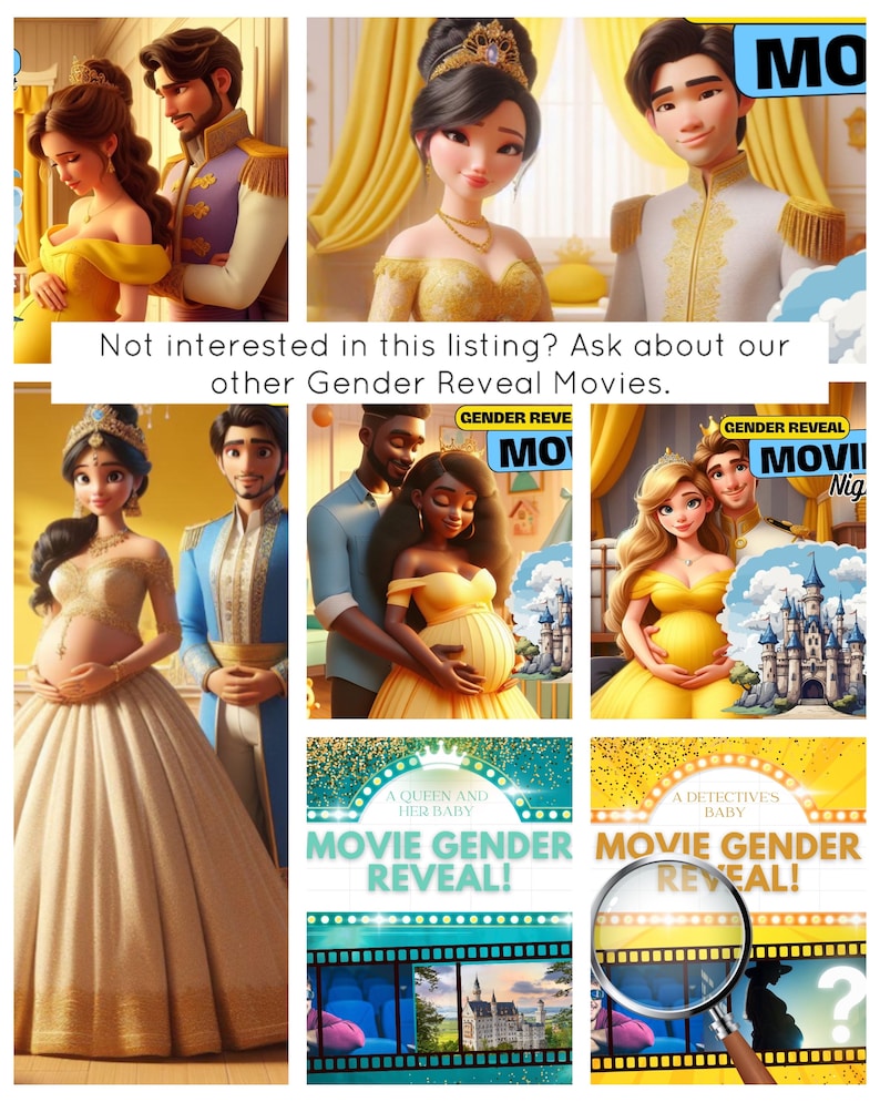 Gender Reveal Video Announcement Gender Reveal Movie Party Gender ...