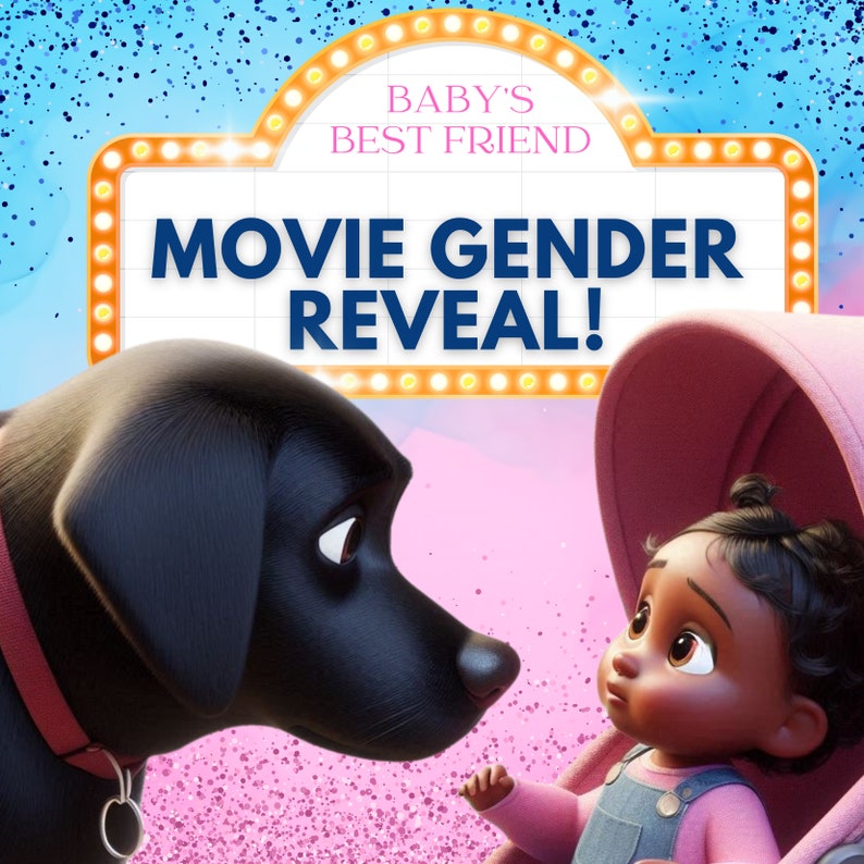 Pet Dog Gender Reveal Video Announcement Gender Reveal Movie Party ...
