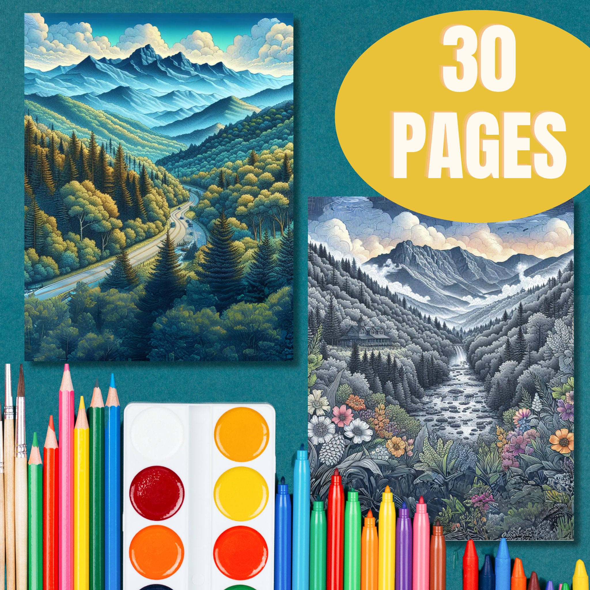 Printable Coloring Book | Adult & Kids Sheets |instant Download ...