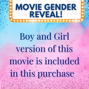 Gender Reveal Video Announcement Gender Reveal Movie Party Gender ...