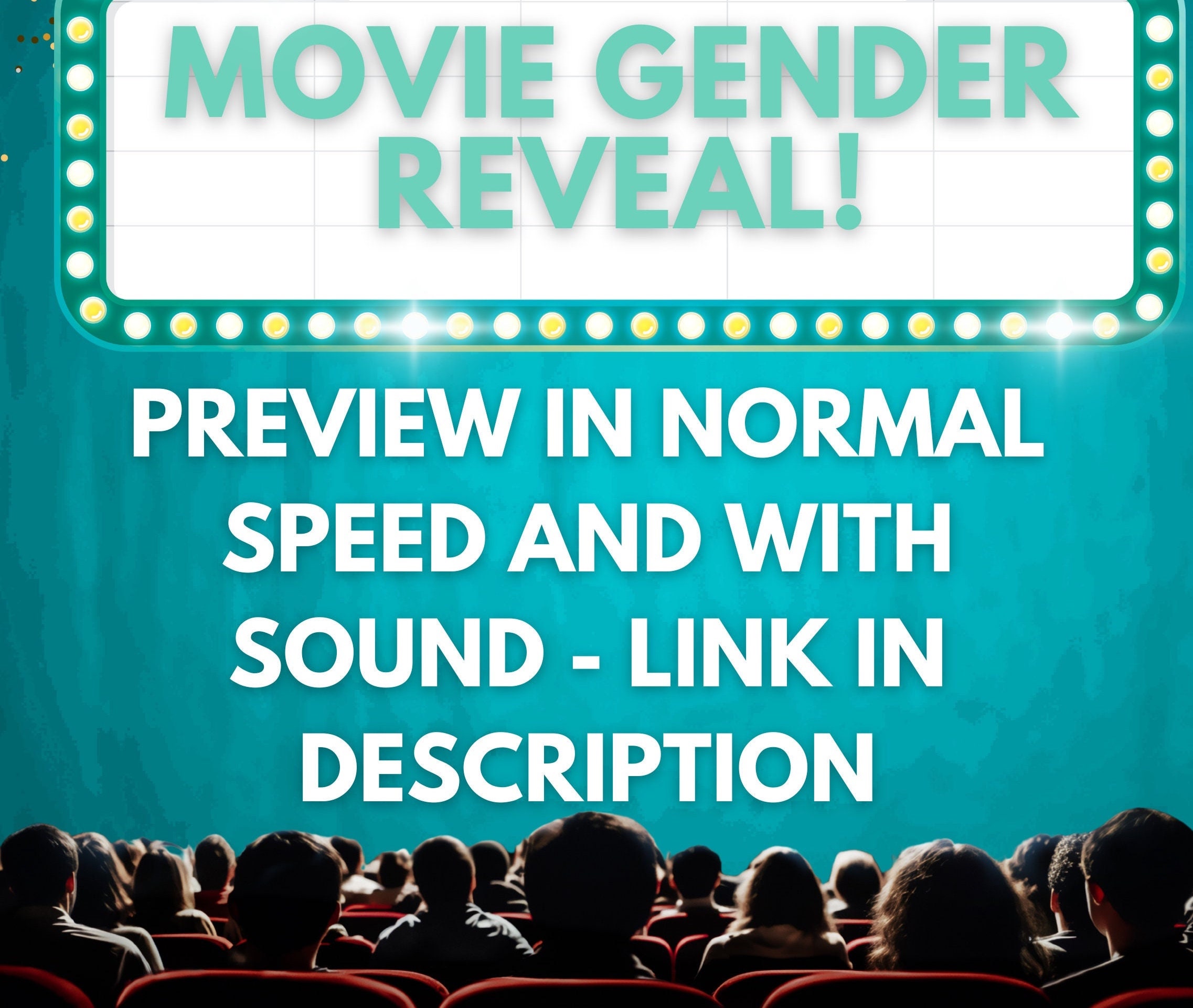 Gender Reveal Video Announcement Gender Reveal Movie Party Gender ...