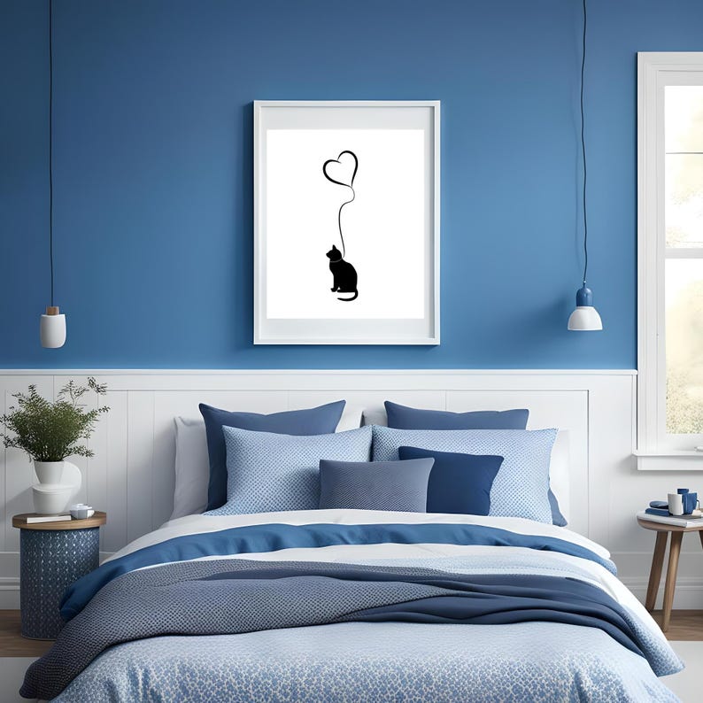 Cat Love Wall Art Digital Download - Etsy