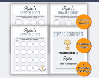 Kids Reward Chart Printable, Kids Goal Tracker, Rainbow Sticker Chart ...