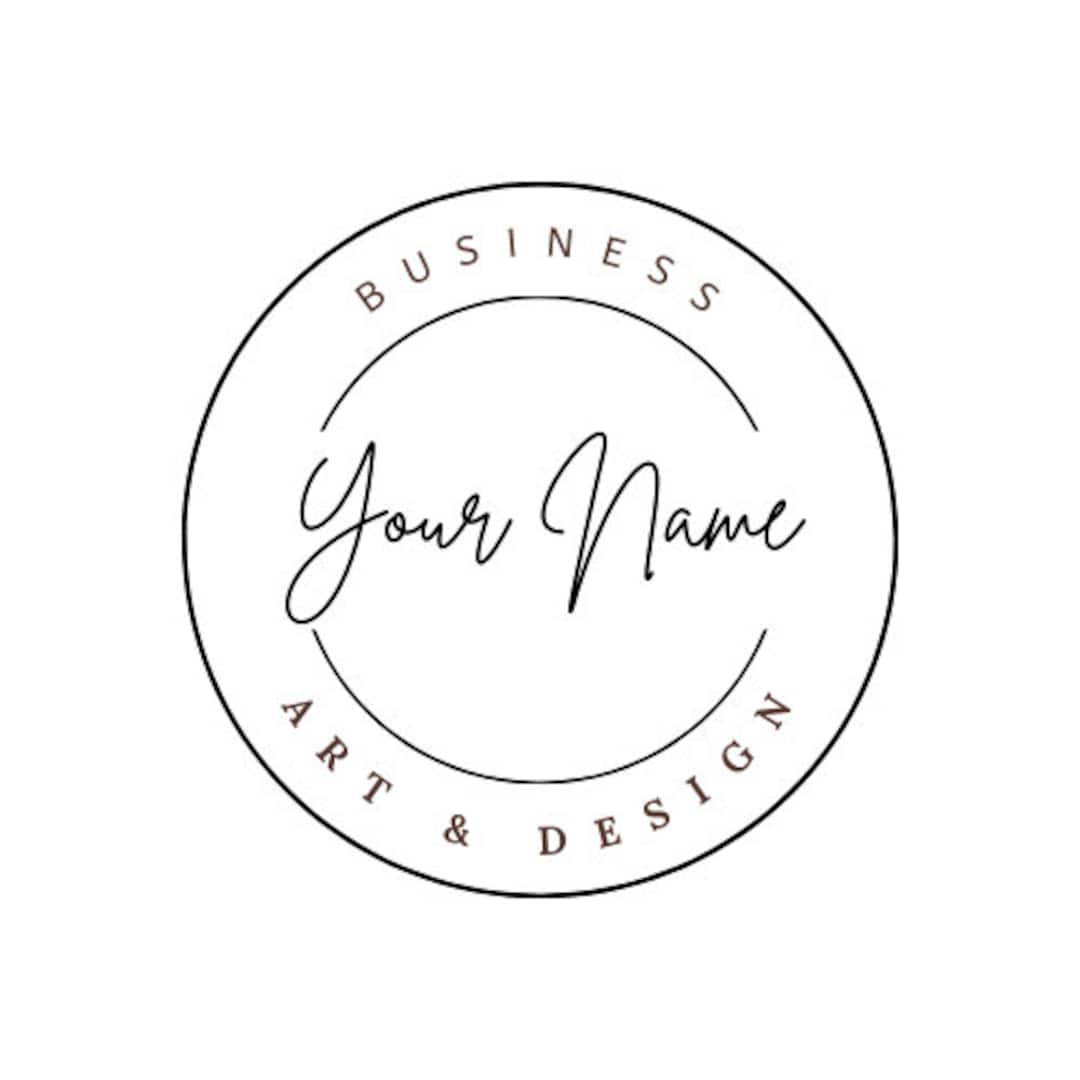 Circle Logo Template - Etsy