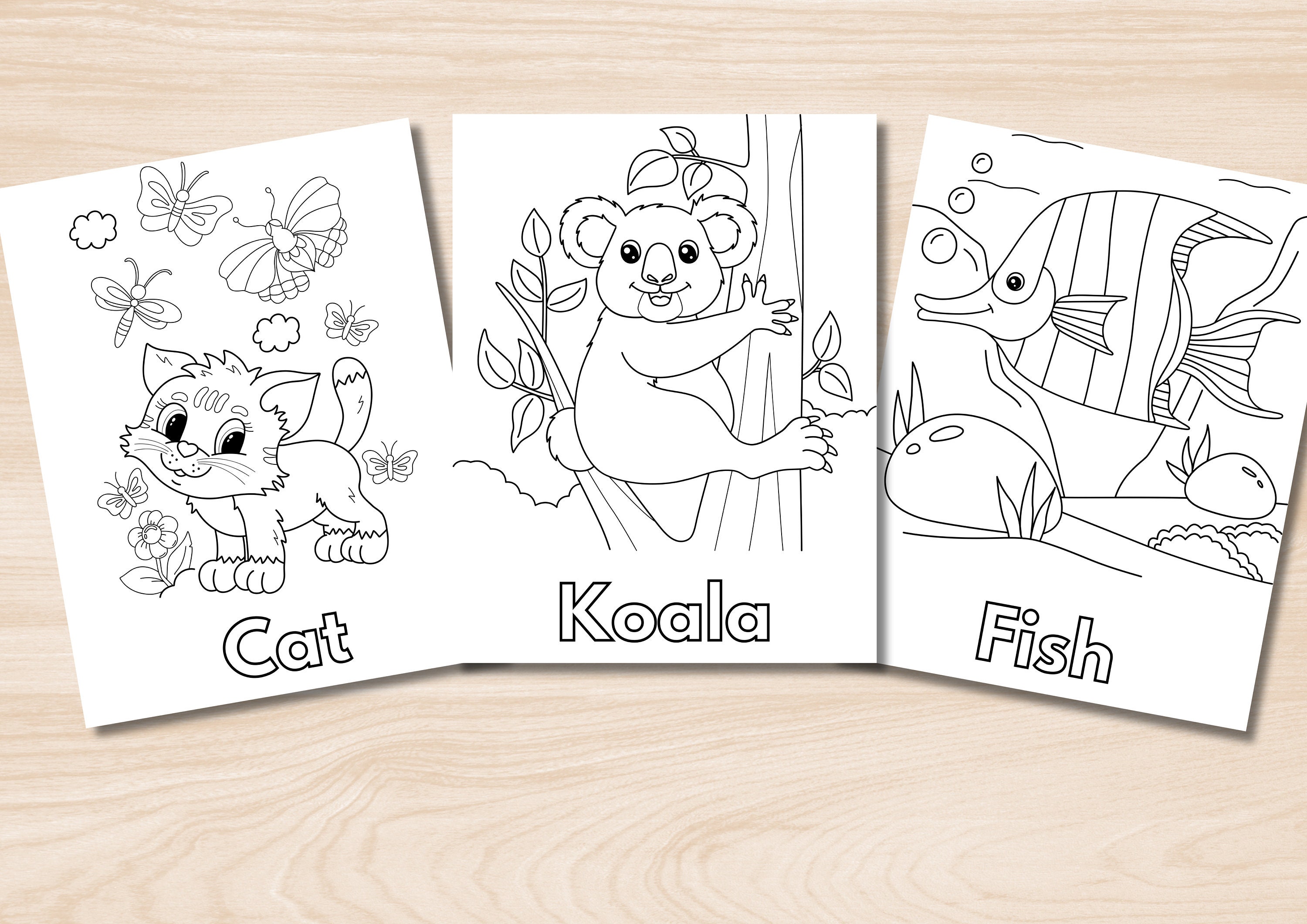 Kid Coloring Page for Animal Lover A Todler Page for Kindergarten and ...