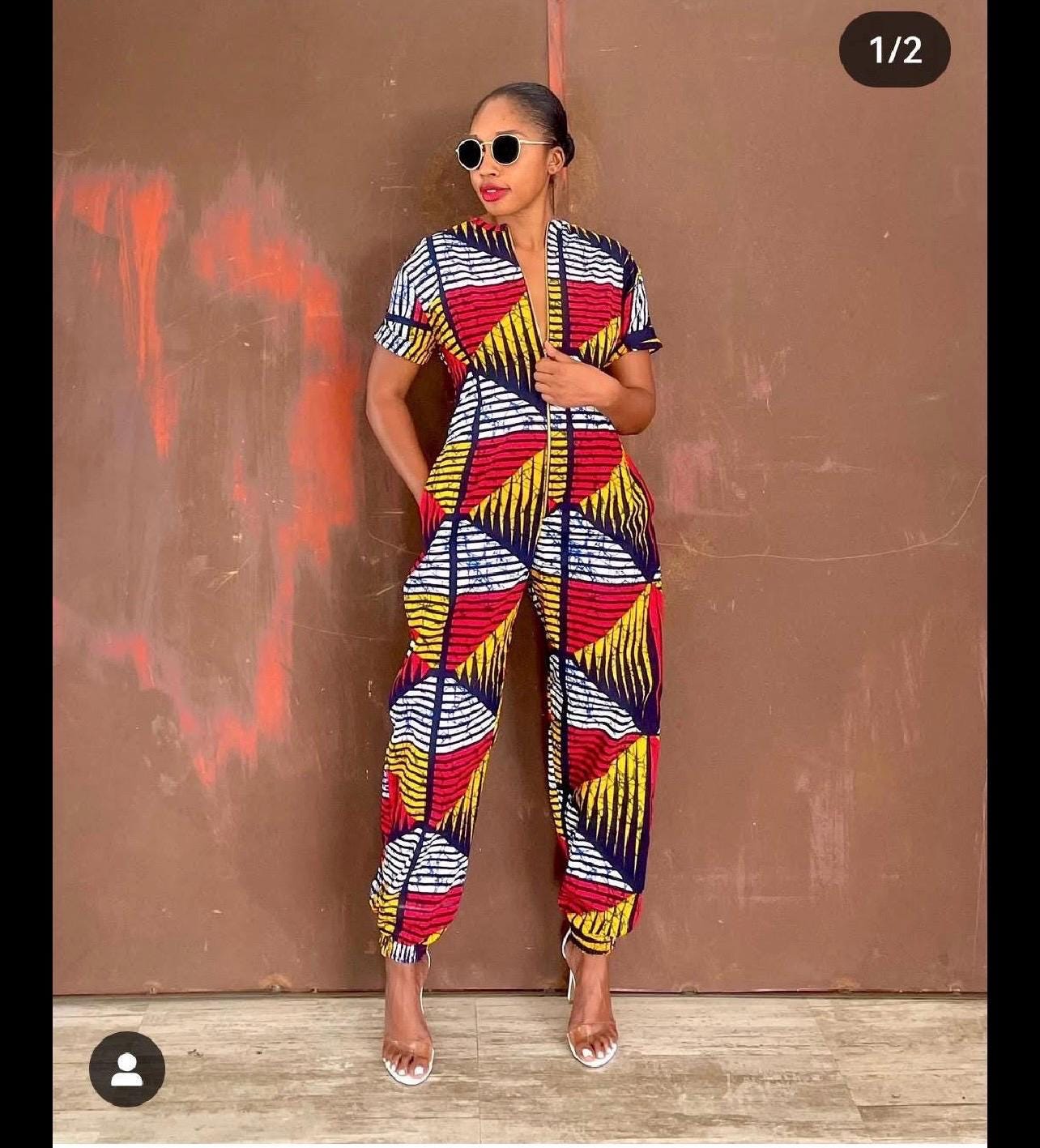African Ankara Two Piece Crop Top and Shorts - Etsy