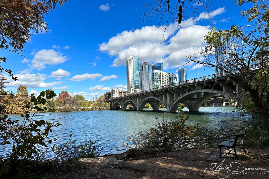 Downtown Austin Bridge Wall Art - Etsy