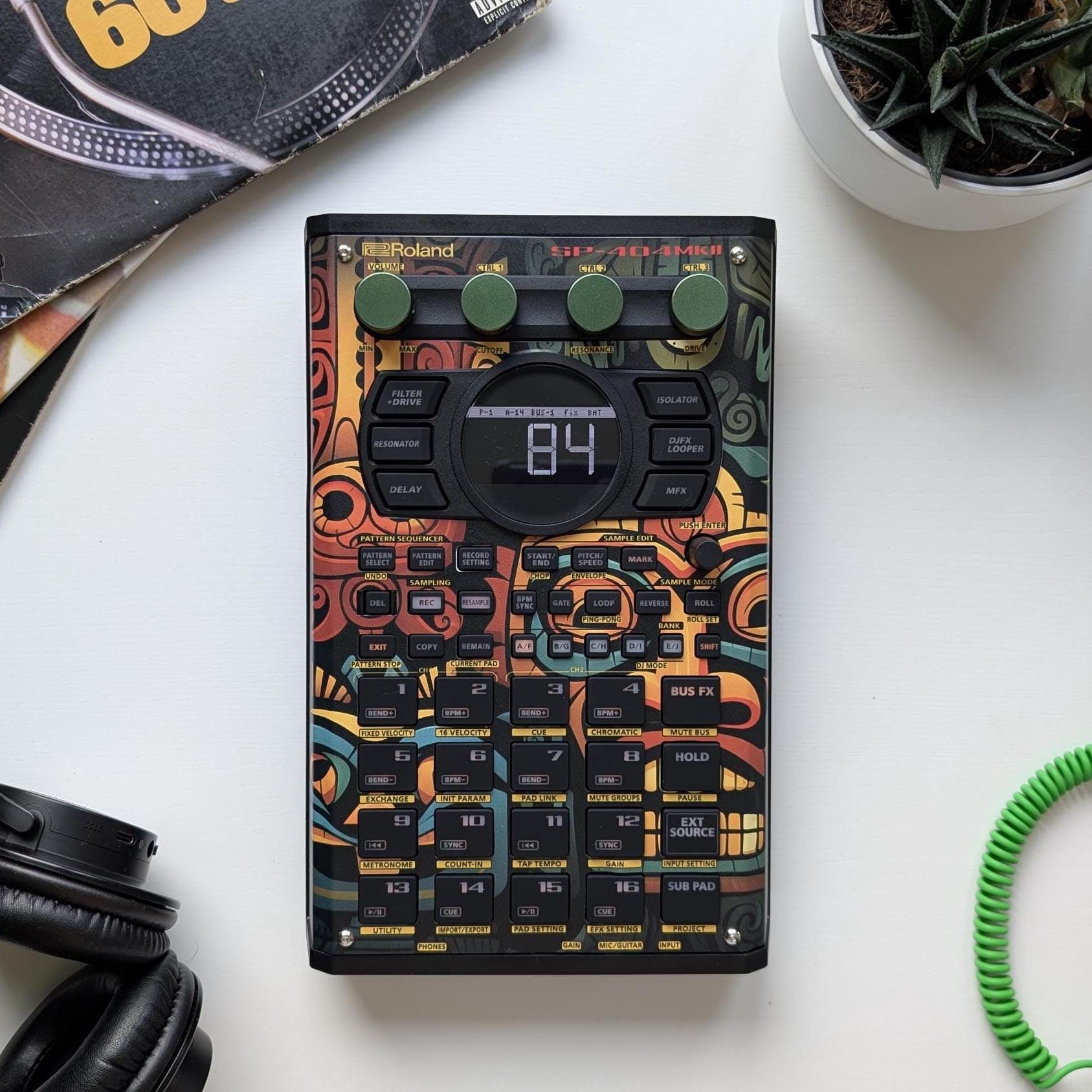 Roland Sp-404 MK2 SKIN MATT FINISH Pre Cut High Quality Beautiful Matt ...