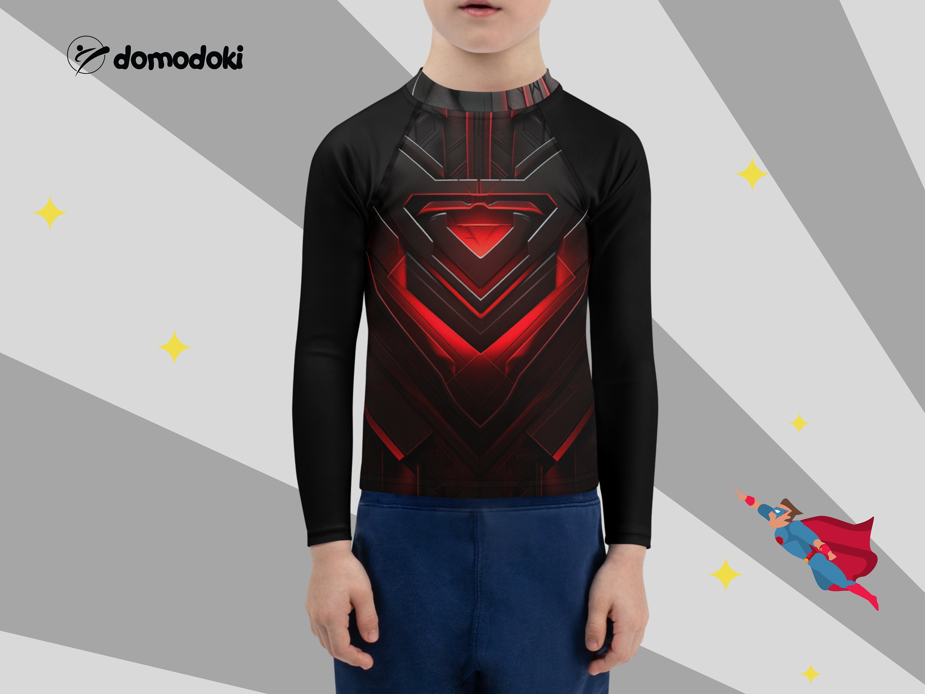 Superhero Inspired Kid BJJ Rash Guard Jiu-jitsu MMA Top, No Gi ...