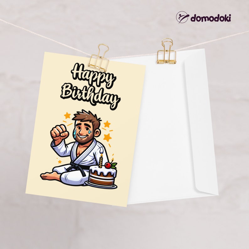 Funny Birthday Card, Jiu Jitsu Greeting, MMA Card, Gift for Him, BJJ ...