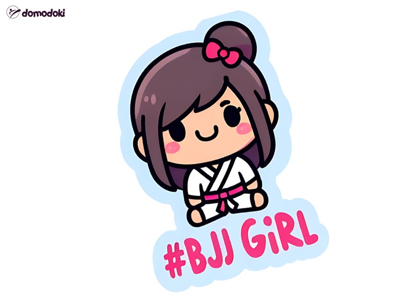 Cute Jiu Jitsu Stickers for Kids - Glossy Animal BJJ Girl Stickers ...
