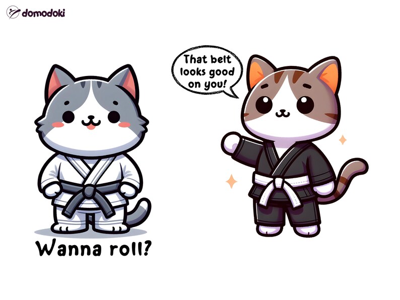 Cute Jiu Jitsu Stickers for Kids - Glossy Animal BJJ Girl Stickers ...