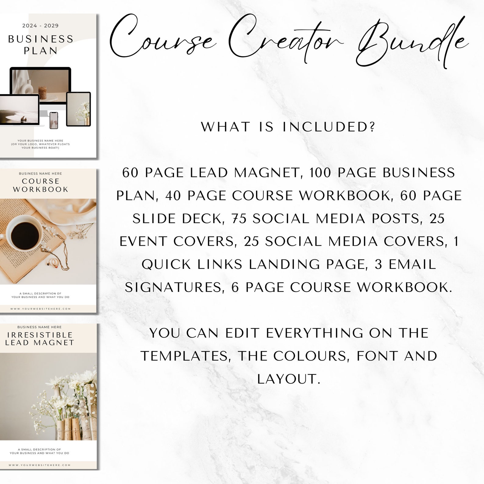 Course Templates for Businesses Course Creator Course Canva Template ...