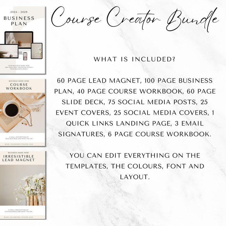 Course Templates for Businesses Course Creator Course Canva Template ...