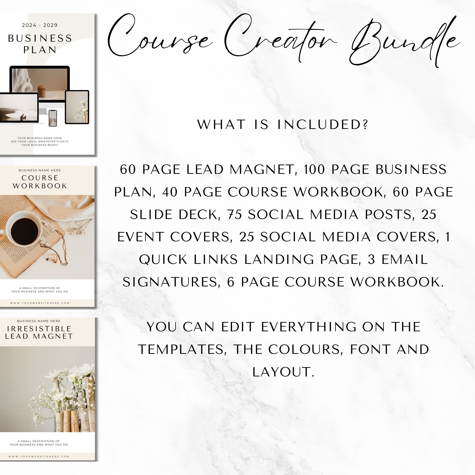 Course Templates for Businesses Course Creator Course Canva Template ...