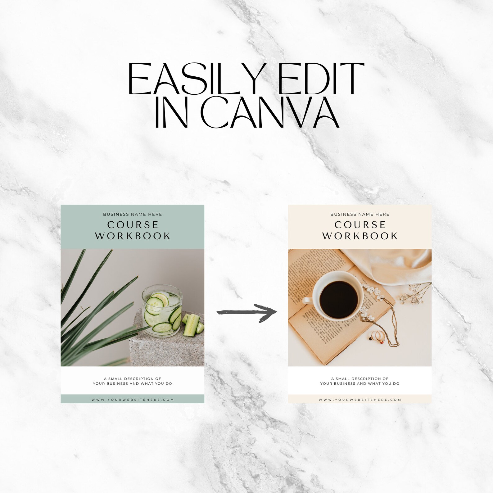 Editable Workbook Template, Canva Online Course Workbook, Ebook ...