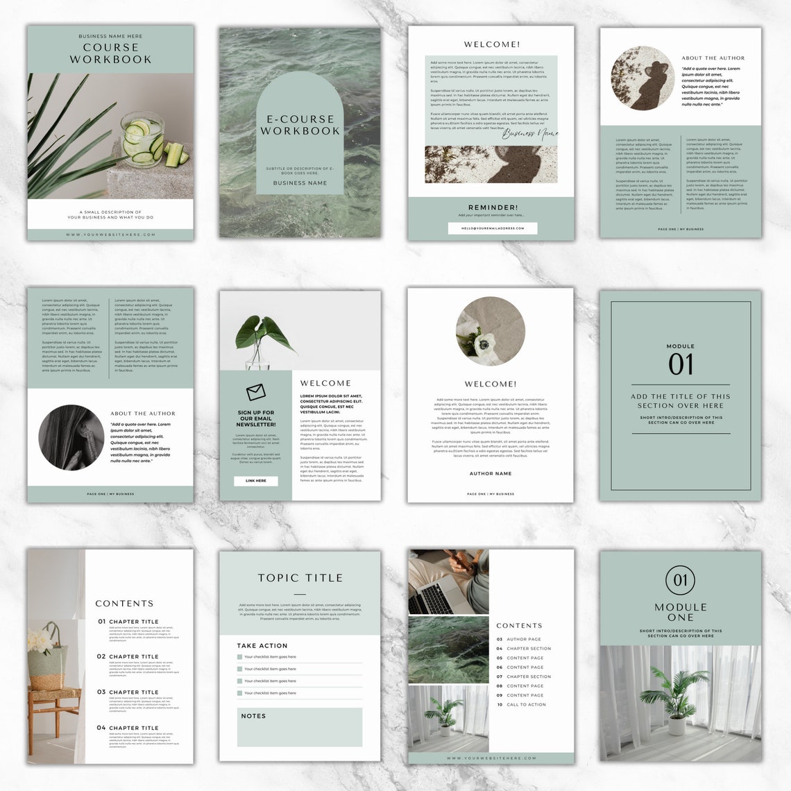 Editable Workbook Template, Canva Online Course Workbook, Ebook ...
