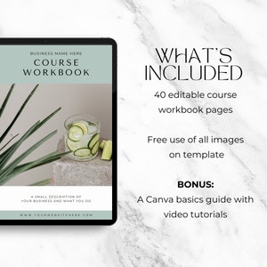 Editable Workbook Template, Canva Online Course Workbook, Ebook ...