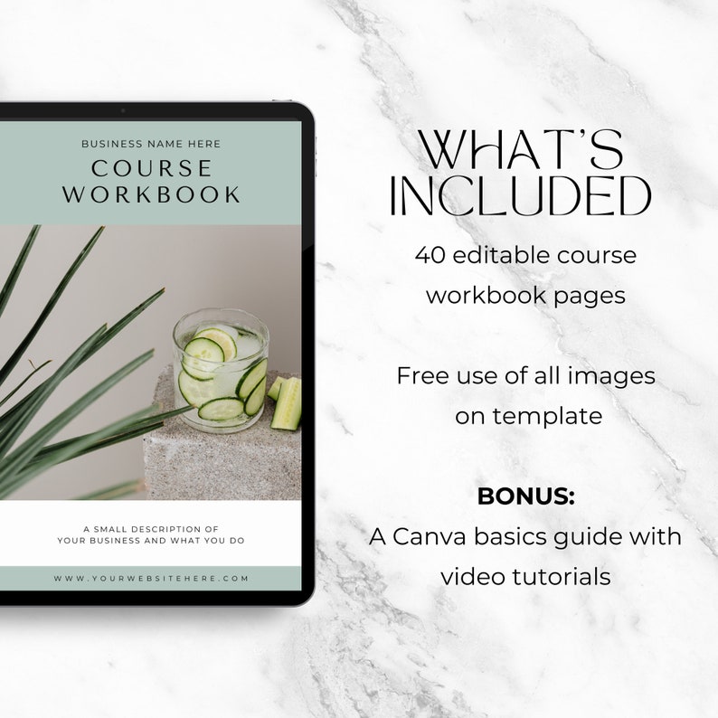 Editable Workbook Template, Canva Online Course Workbook, Ebook ...