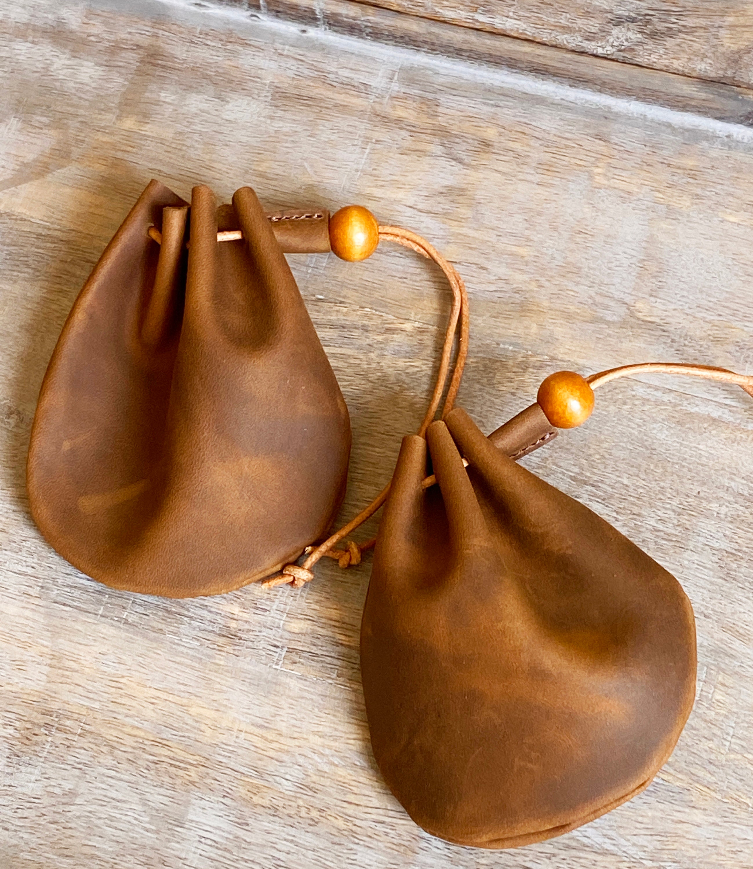 Leather Pouch, Leather Bag, Leather Drawstring Bags , Coin Pouch ...