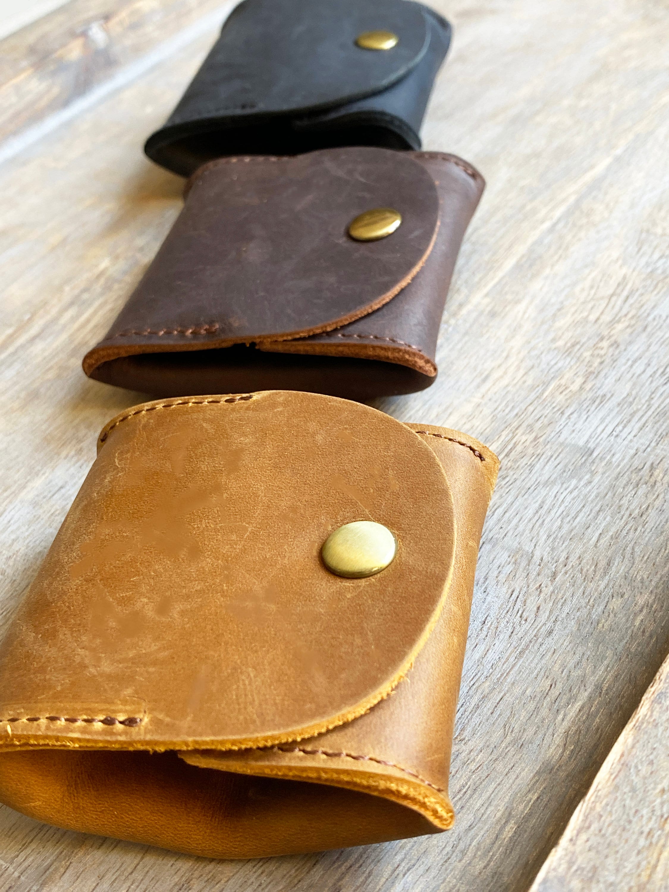 Coin Organizer, Personalized Leather Coin Pouch, Full Grain Mini Wallet ...