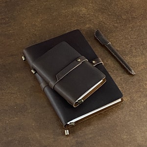 Personalized Refillable Leather Notebook, Leather Journal, Daily ...