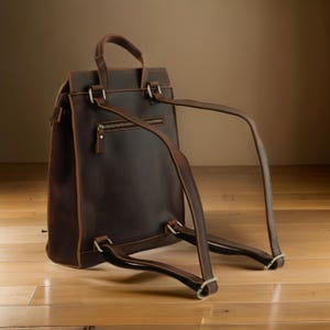 Leather Backpack Purse for Women, Leather Bag Purse, Handmade Top ...