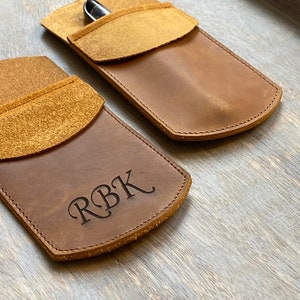 Handmade Personalized LEATHER PEN CASE, Leather Pencil Case, Fountain ...
