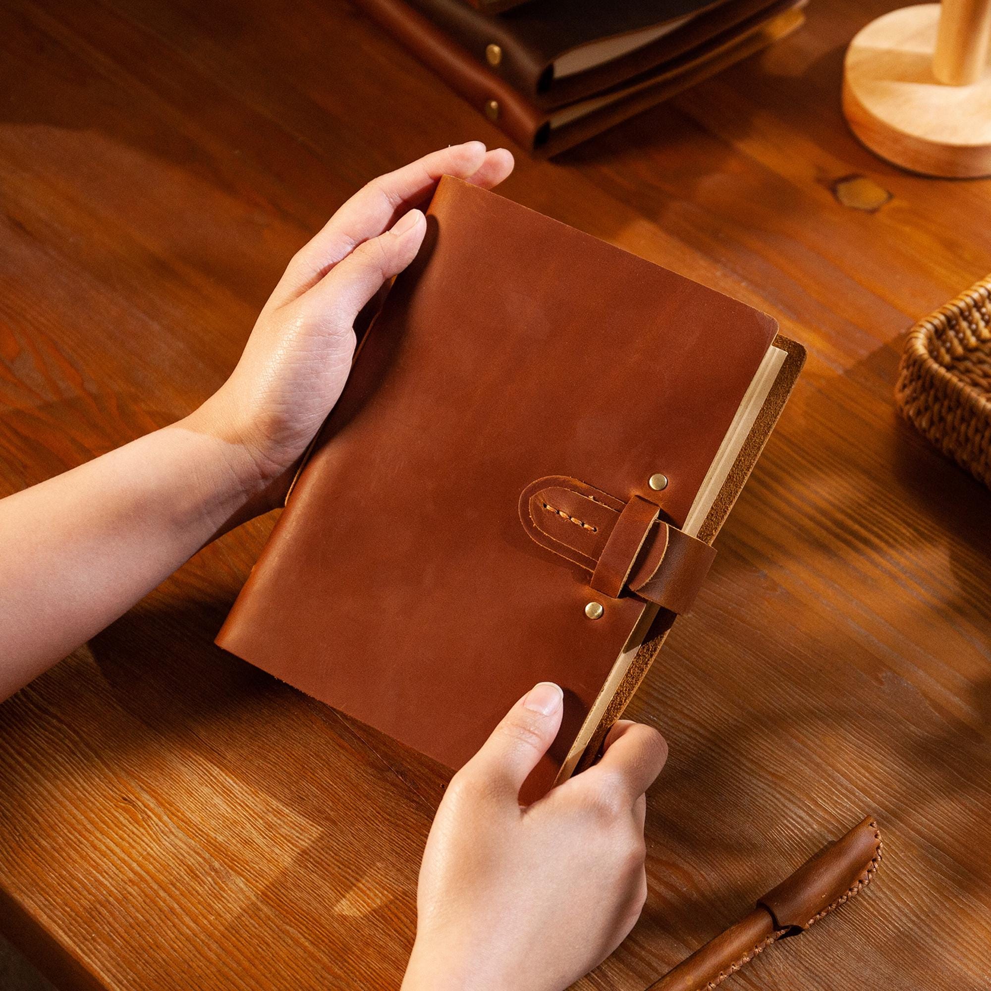 Personalized Floral Leather Journal and Organizer, Hand Crafted ...